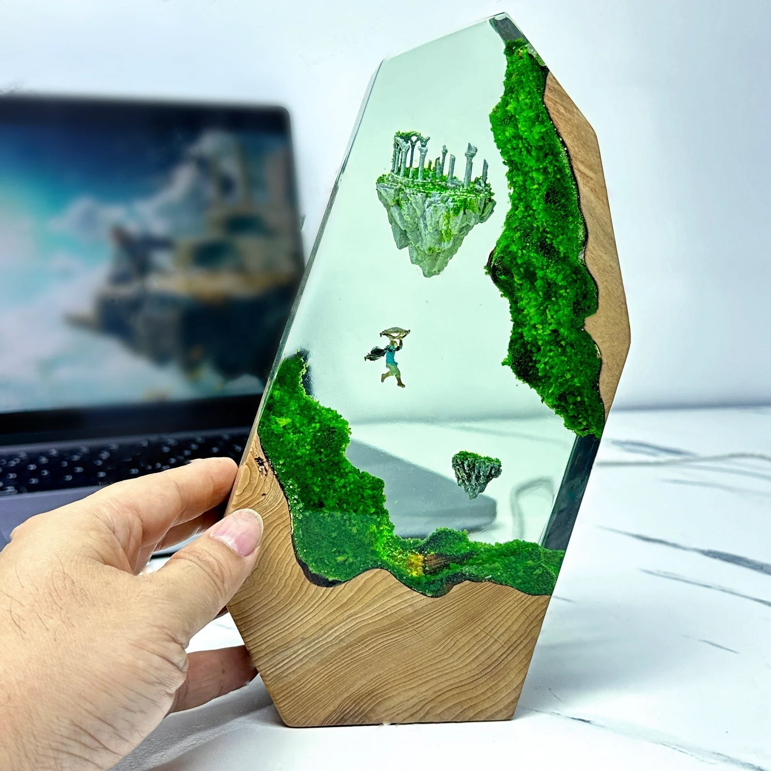 Zelda Link and Sky Islands Epoxy Resin Lamp, Night Light – ArtFero