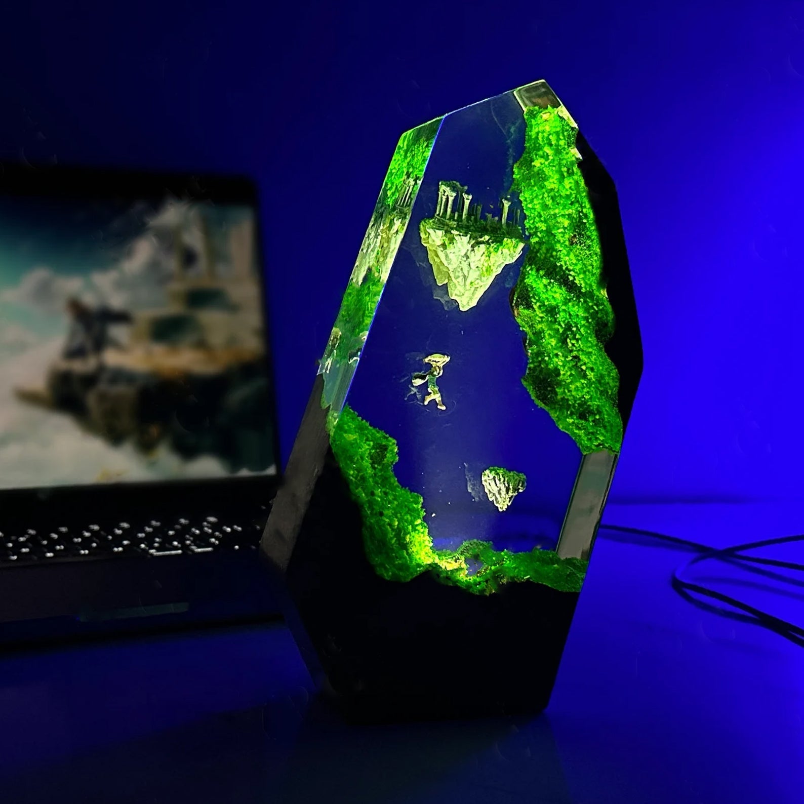 Zelda Link and Sky Islands Epoxy Resin Lamp, Night Light – ArtFero